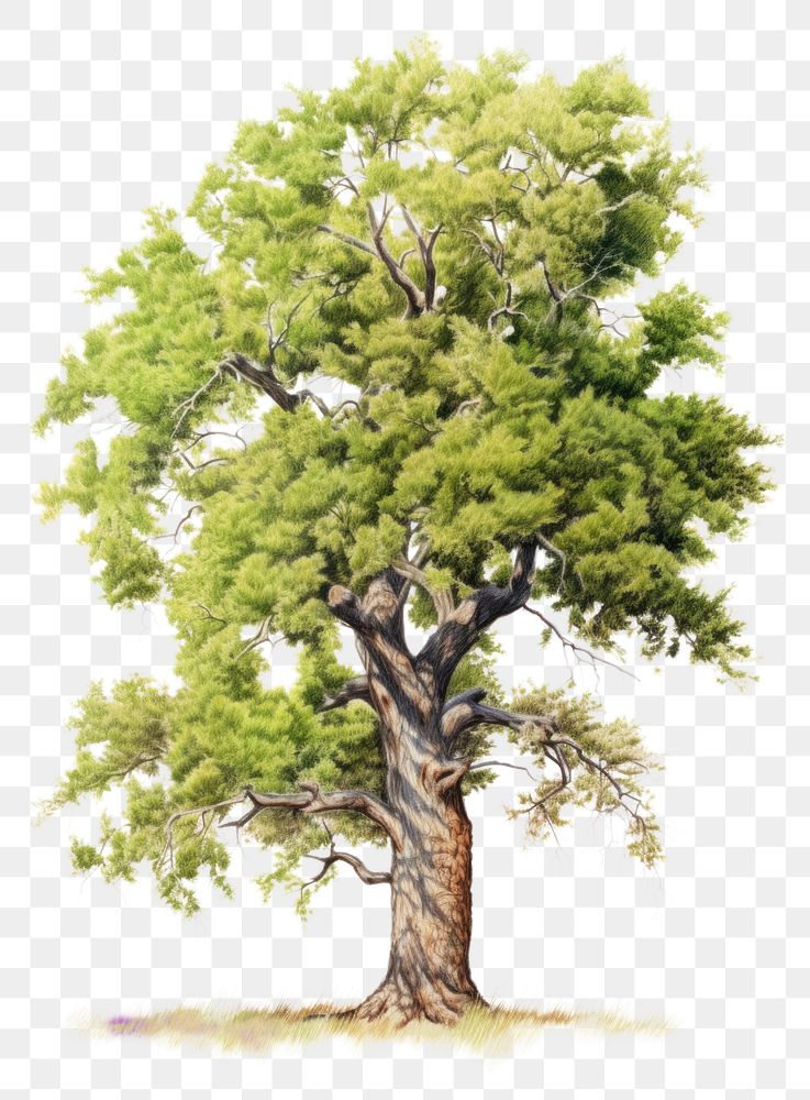 PNG Tree drawing plant oak | Premium PNG - rawpixel
