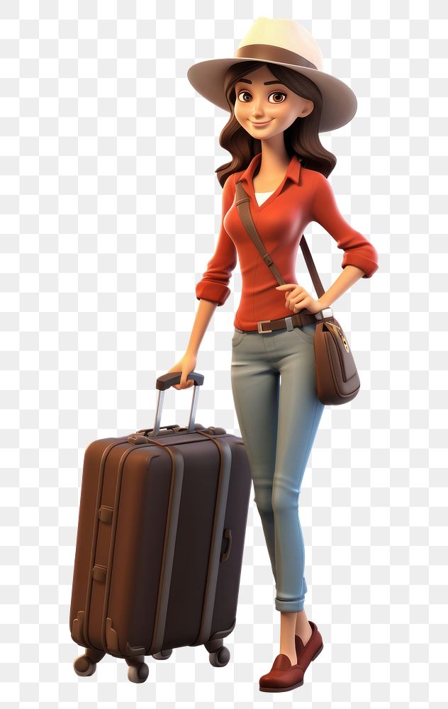 PNG Suitcase carrying luggage smiling | Premium PNG - rawpixel