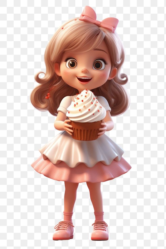 PNG Cake dessert cupcake doll | Premium PNG - rawpixel