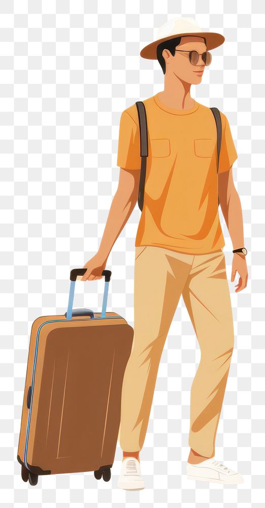 PNG Suitcase vacation luggage walking. | Premium PNG - rawpixel