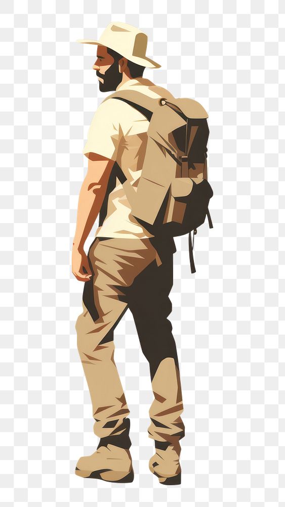 PNG Man backpacker footwear adult | Free PNG - rawpixel