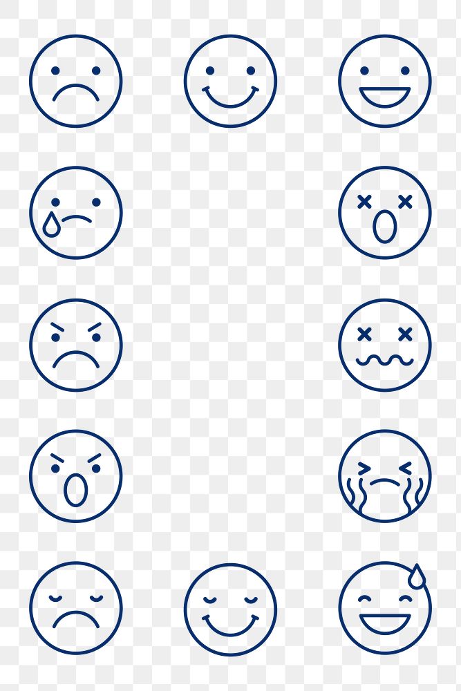 Emoticon png frame, transparent background | Premium PNG - rawpixel