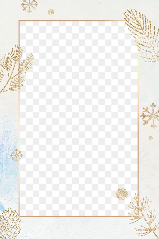 Glittery winter png frame, transparent | Premium PNG - rawpixel