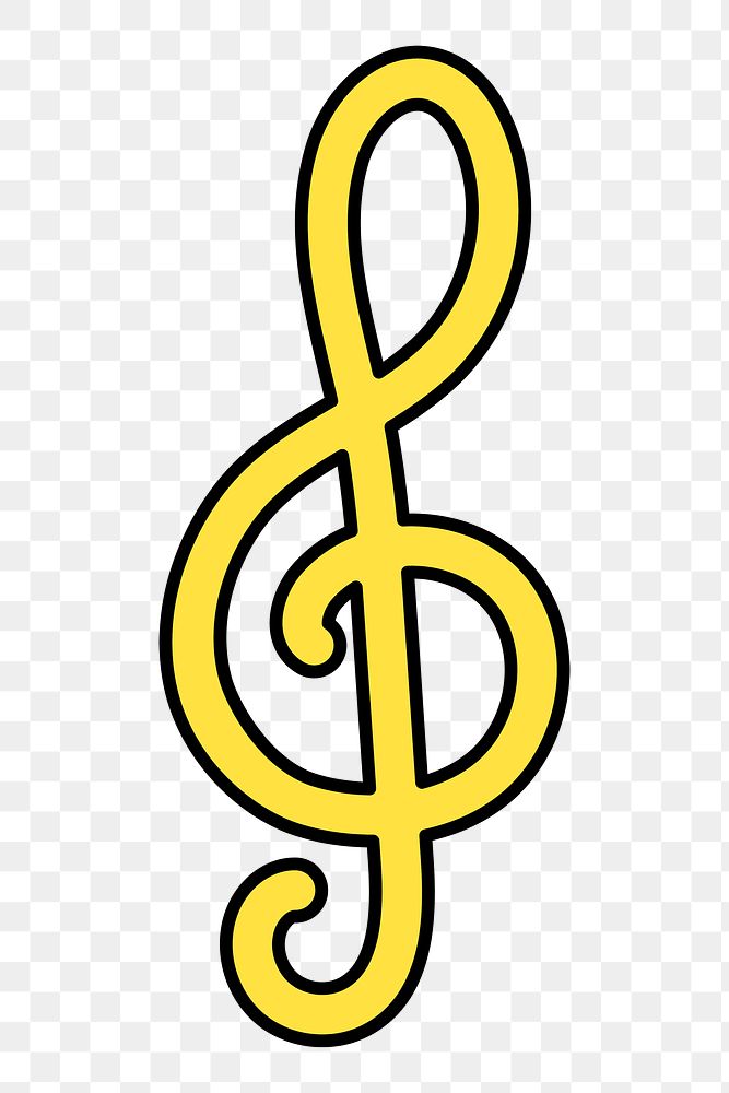 Treble clef png sticker, transparent | Premium PNG - rawpixel