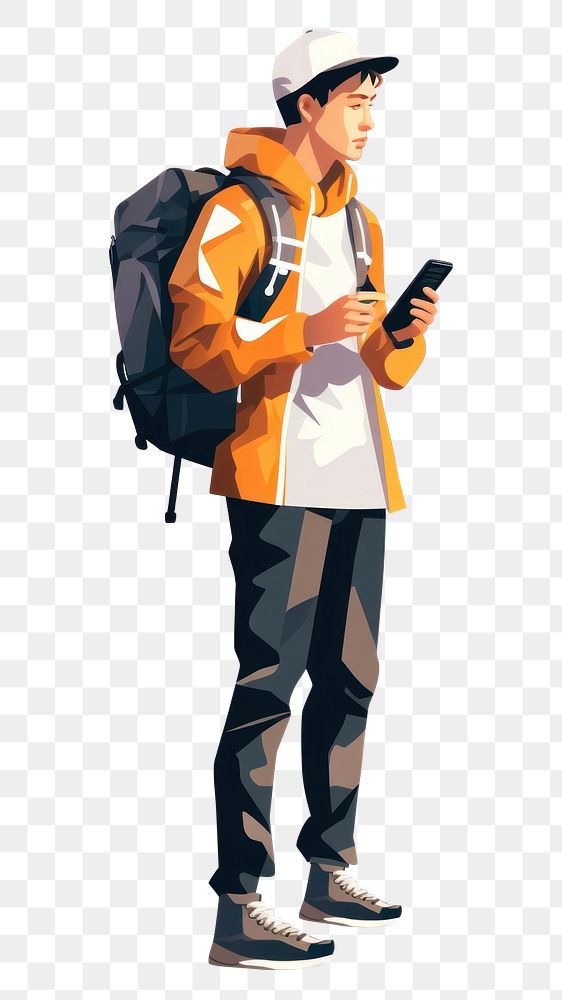 PNG young hipster backpacker footwear | Free PNG - rawpixel