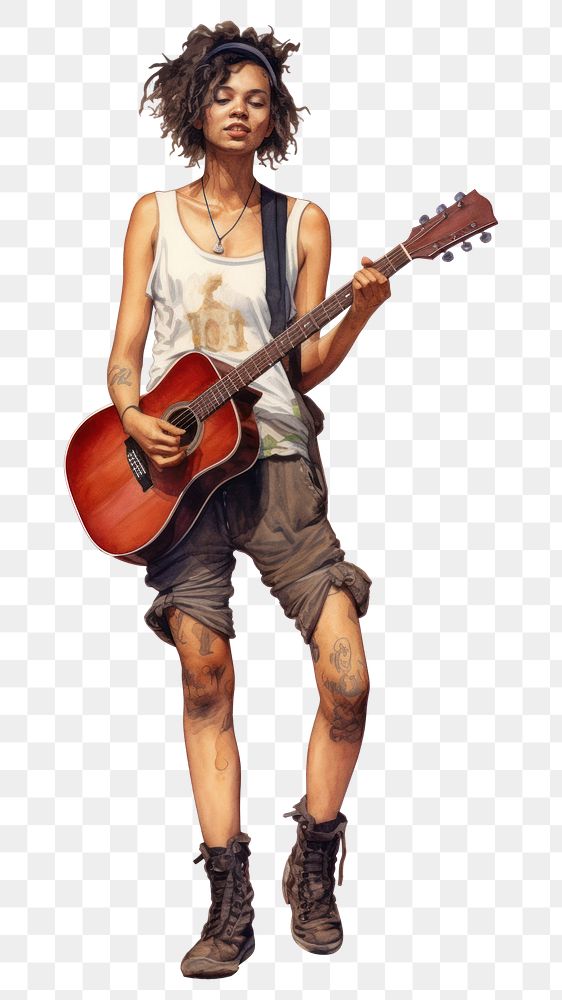 PNG Young singer musician guitar | Premium PNG - rawpixel
