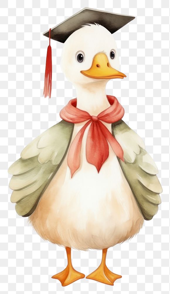 PNG Goose student animal graduation | Premium PNG - rawpixel