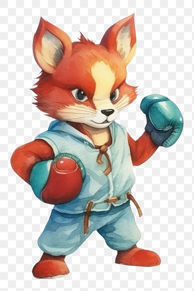 PNG Fox figurine boxing fox. | Free PNG - rawpixel