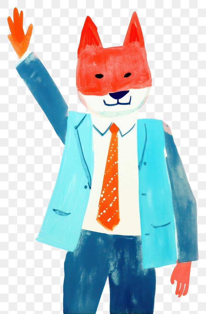 PNG Cream fox necktie person | Free PNG - rawpixel