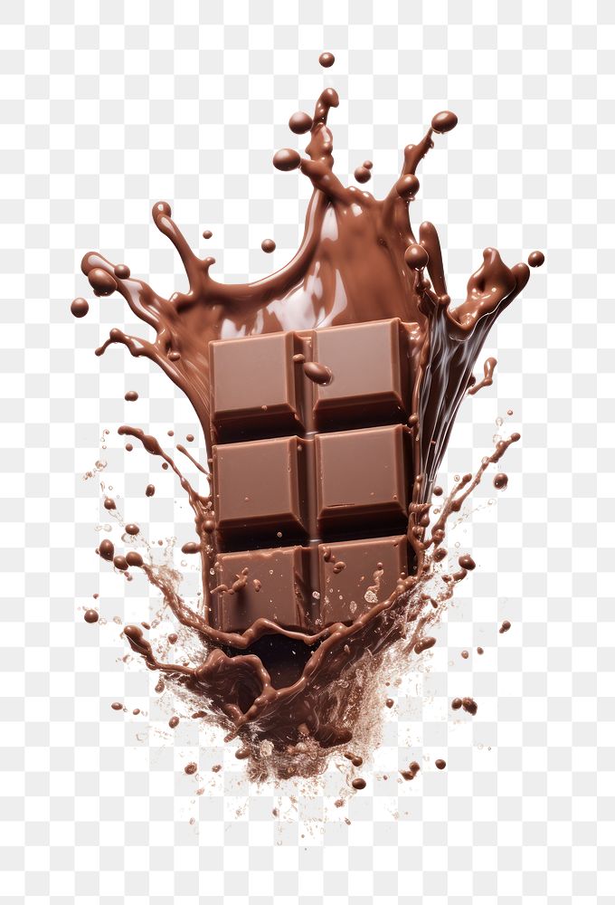 PNG chocolate bar splash dessert | Premium PNG - rawpixel