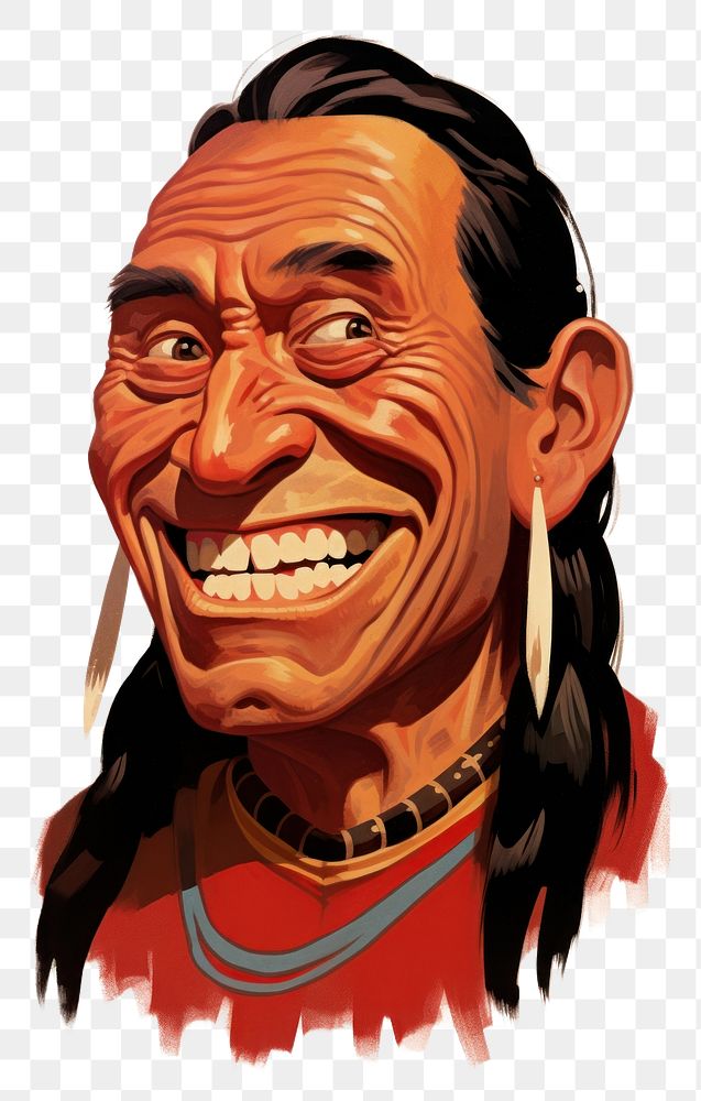 PNG Native american portrait smiling | Free PNG - rawpixel