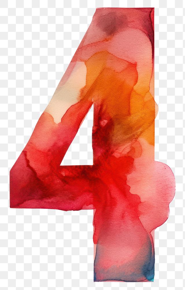 PNG Number 4 text white | Free PNG - rawpixel