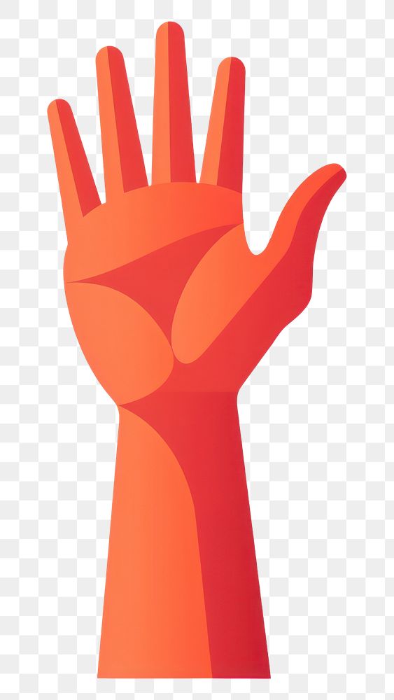 PNG red raised hand white | Free PNG - rawpixel