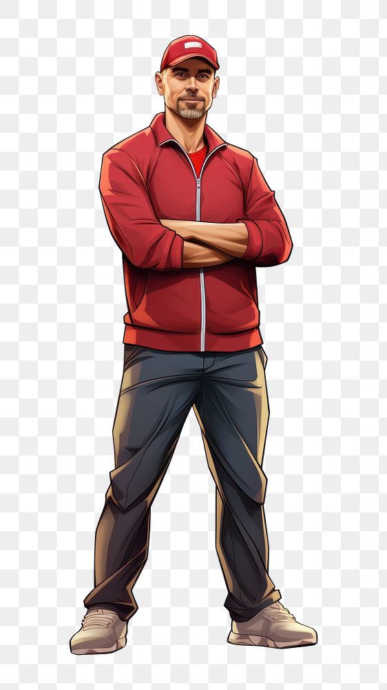 PNG Sport coach standing portrait | Free PNG - rawpixel