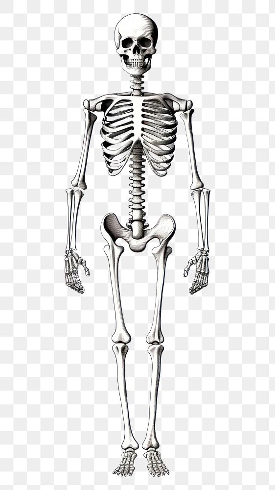 PNG Skeleton monochrome standing history. | Free PNG - rawpixel