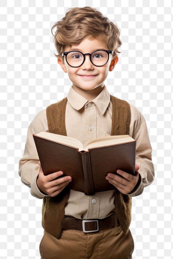PNG Child glasses portrait reading. | Premium PNG - rawpixel