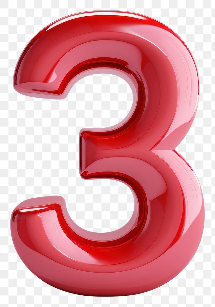 PNG Number 3 shape white | Premium PNG - rawpixel