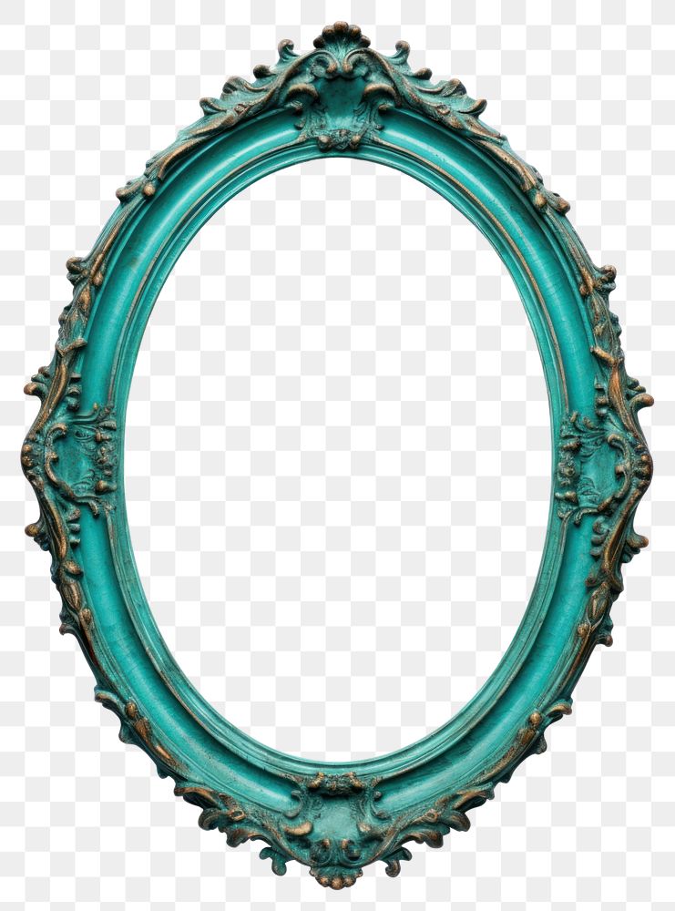 PNG Oval Turquoise frame vintage | Free PNG - rawpixel