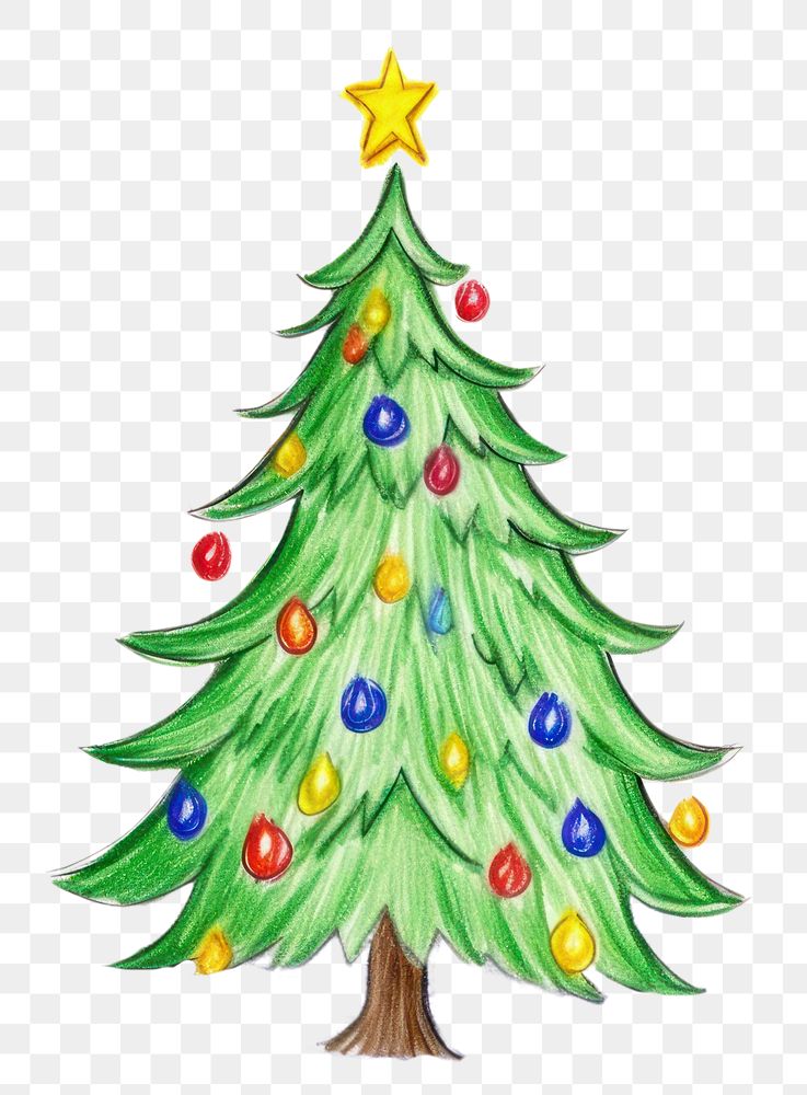 PNG Christmas tree drawing paper | Free PNG - rawpixel