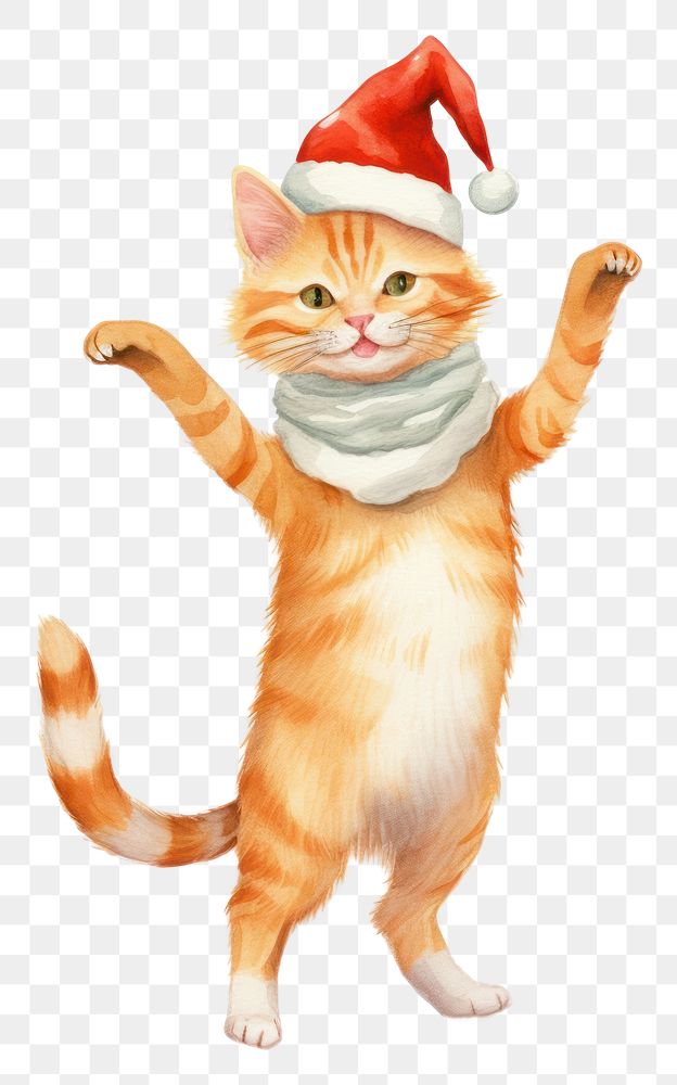 PNG Orange cat dancing pet | Premium PNG - rawpixel