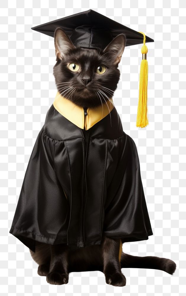 PNG Cat graduation animal mammal. | Free PNG - rawpixel