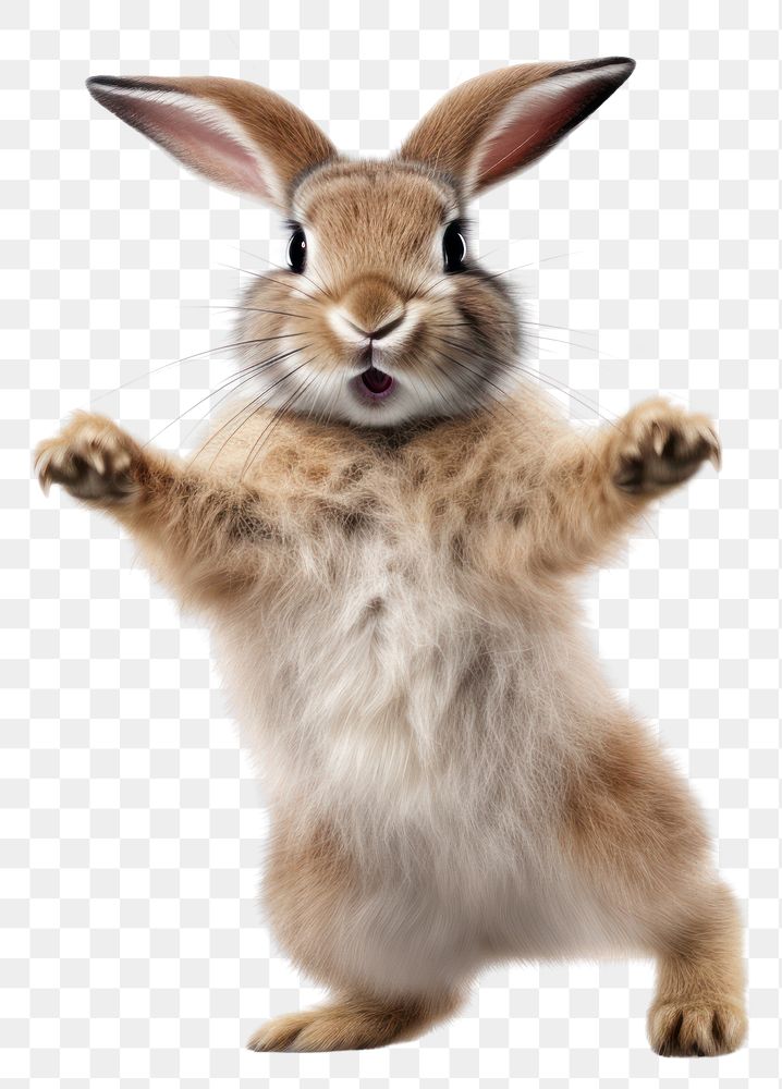 PNG Happy smiling dancing rabbit | Free PNG - rawpixel