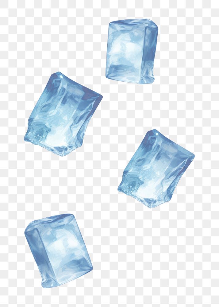 PNG Four flying ice cubes | Premium PNG - rawpixel