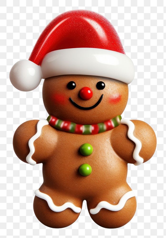 PNG Gingerbread christmas snowman cookie. | Free PNG - rawpixel