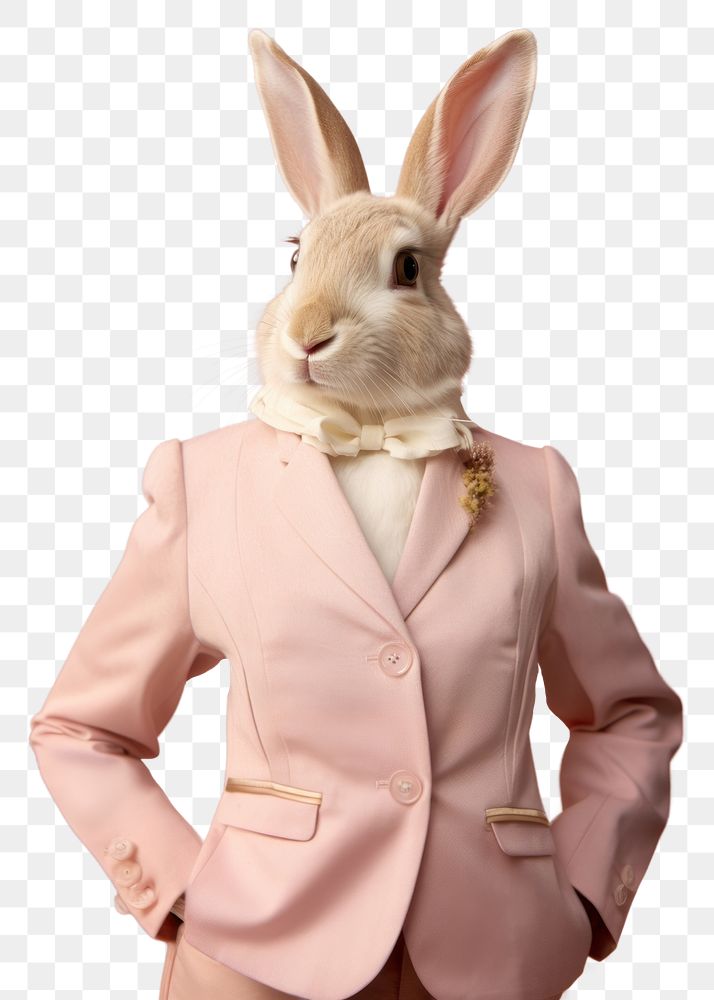 PNG Rabbit wearing pink suit. | Premium PNG - rawpixel