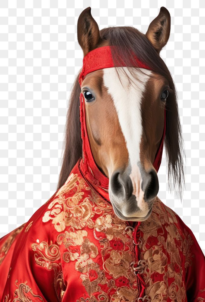 PNG Horse wearing Chinese robe. | Free PNG - rawpixel