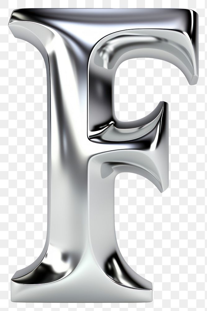 PNG Alphabet F shape chrome | Premium PNG - rawpixel