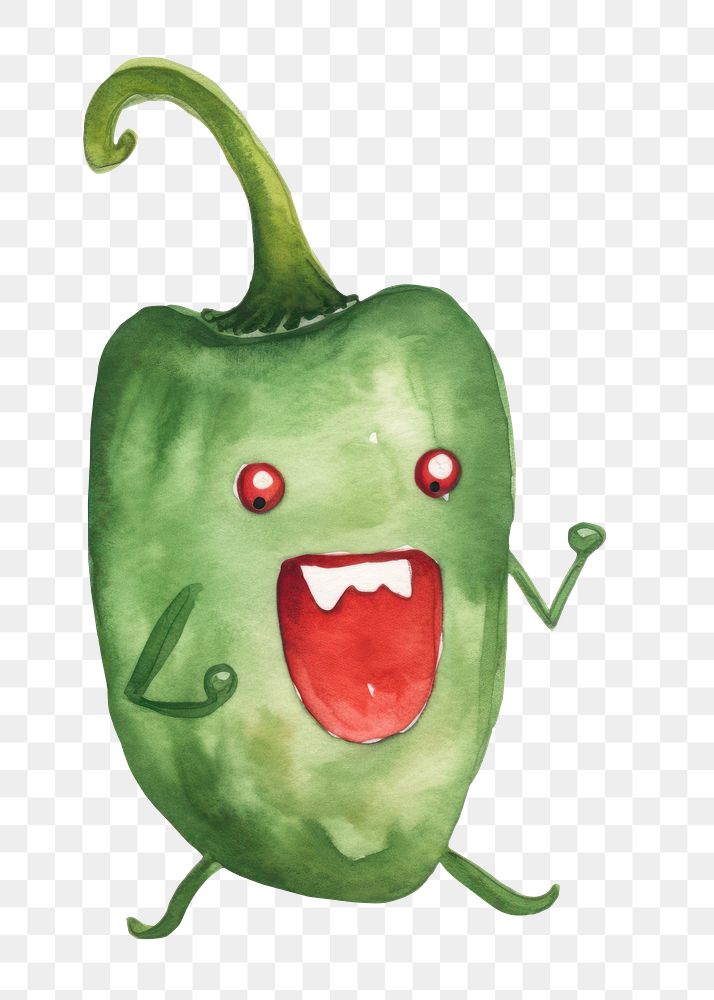 PNG Angry pepper running vegetable | Free PNG - rawpixel
