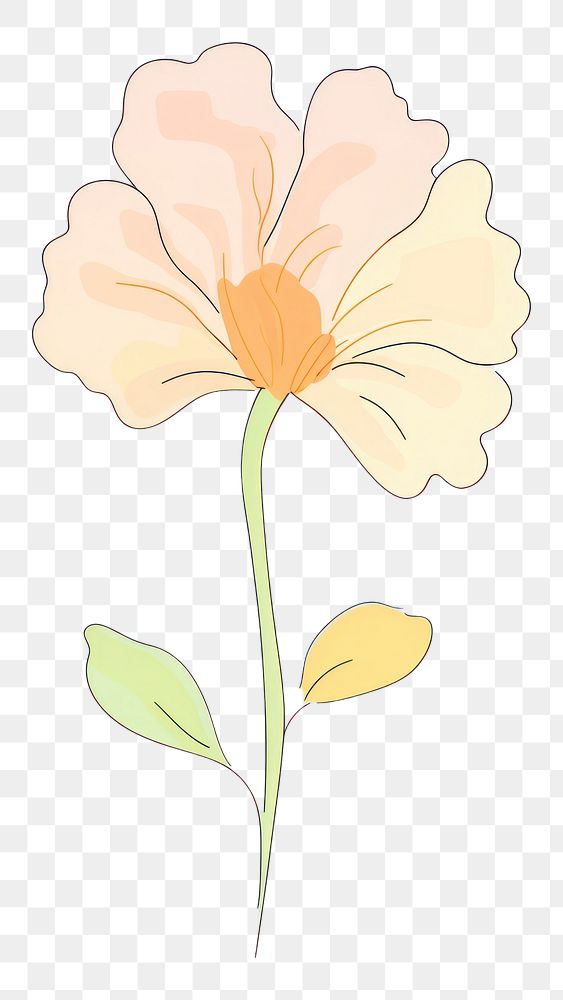 PNG Flower cartoon petal plant. | Free PNG - rawpixel