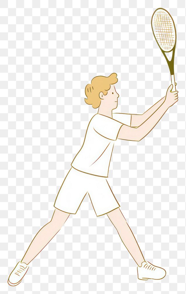 PNG Man playing tennis cartoon | Free PNG - rawpixel