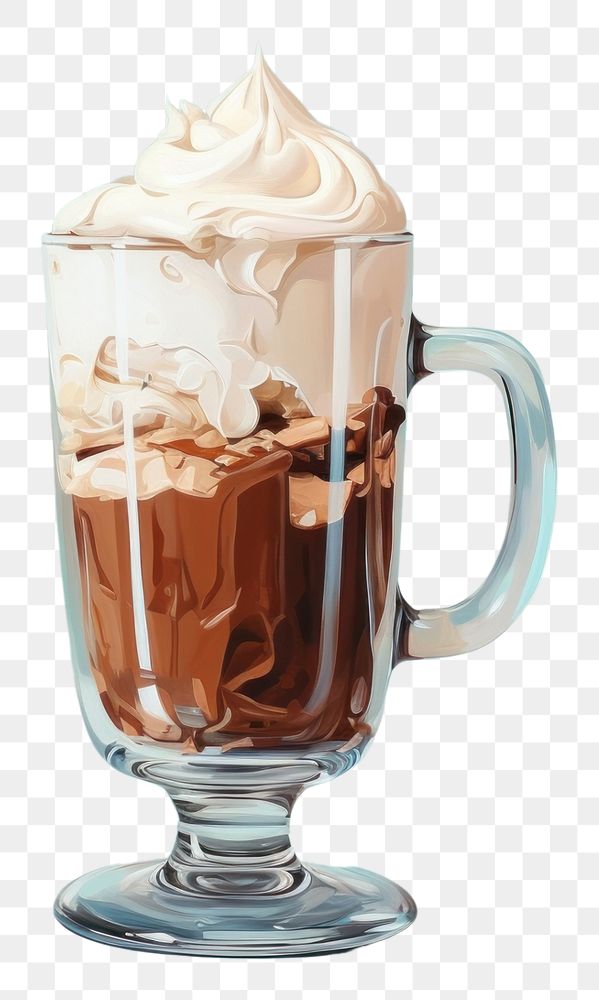 PNG Glass iced chocolate cream | Premium PNG - rawpixel