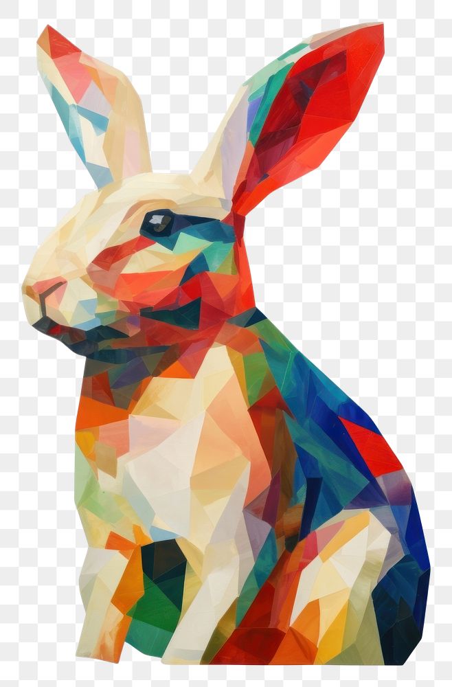 PNG Rabbit painting mammal animal | Free PNG - rawpixel