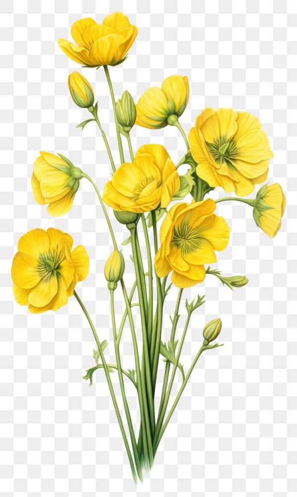 PNG Bouquet Buttercups flower plant | Premium PNG - rawpixel