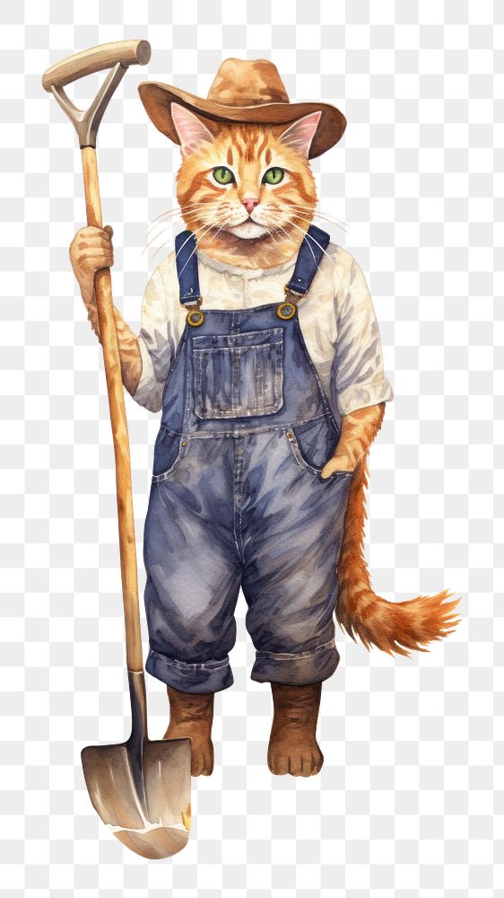 PNG Cat as farmer mammal | Free PNG - rawpixel