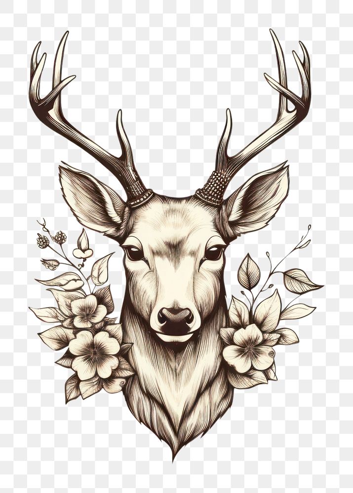 PNG Deer face sketch drawing | Free PNG - rawpixel