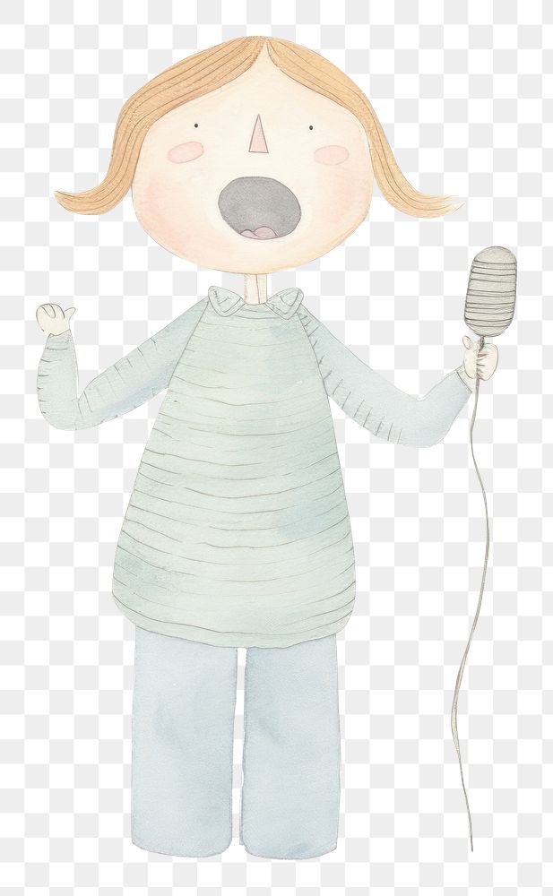 PNG Character singing drawing sketch | Free PNG - rawpixel