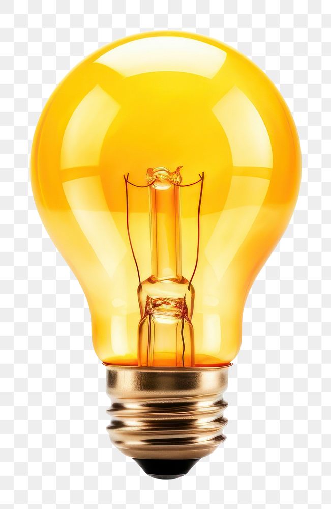 PNG Yellow light bulb lightbulb | Premium PNG - rawpixel