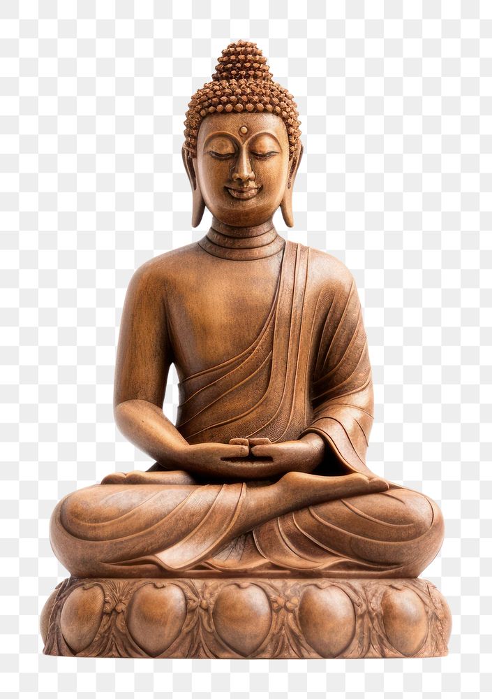PNG Sculpture buddha white background | Premium PNG - rawpixel