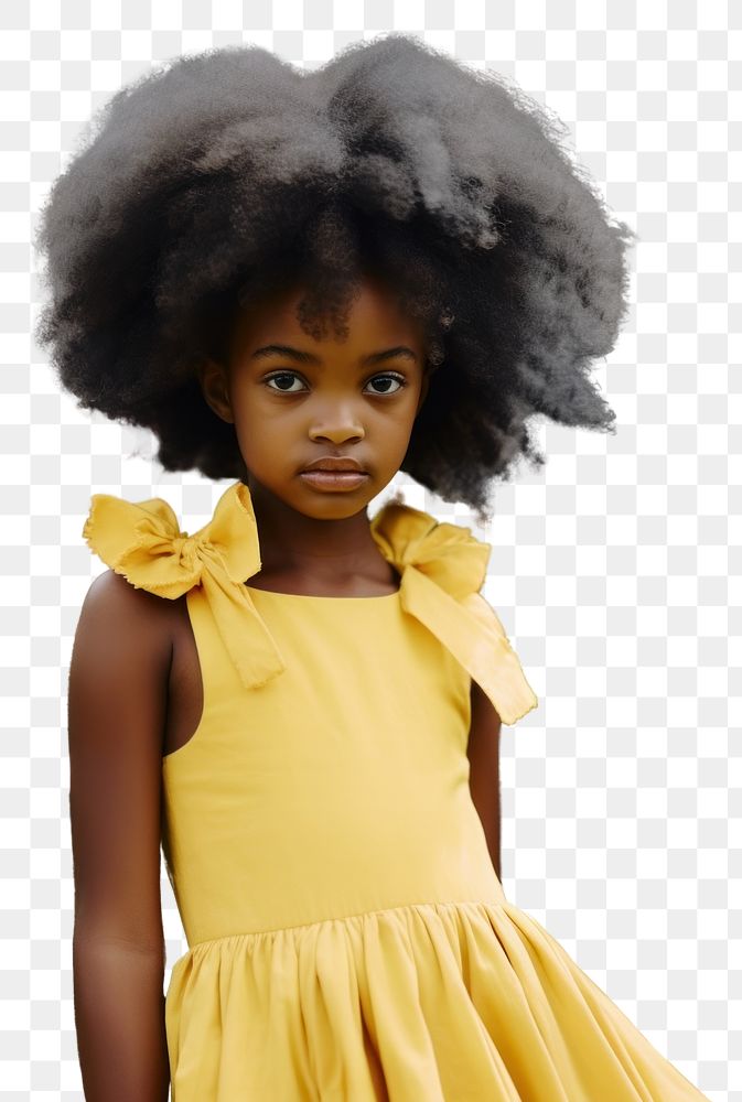 PNG black girl wearing yellow | Free PNG - rawpixel