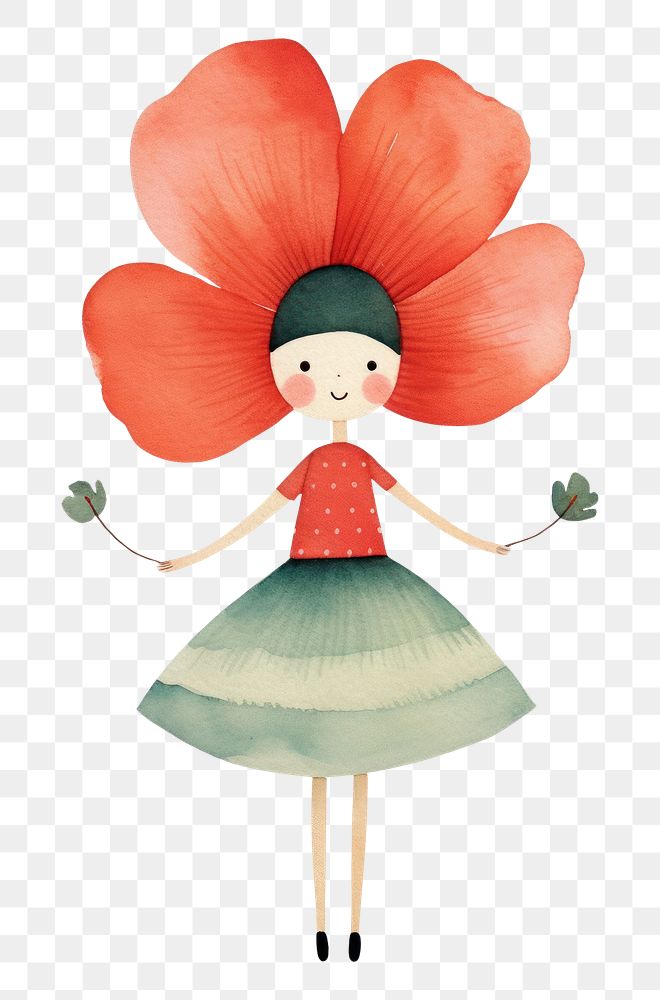 PNG Poppy flower dancing white | Premium PNG - rawpixel