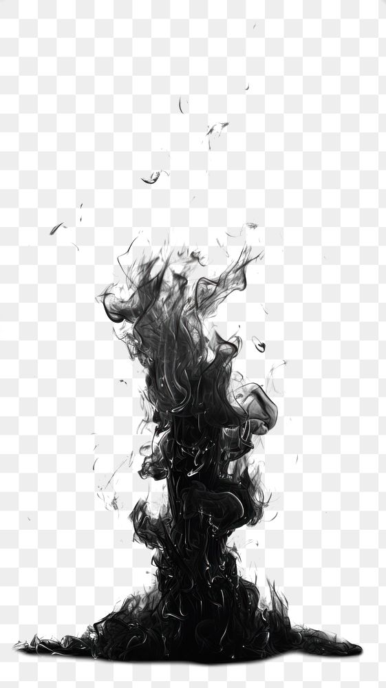 PNG Black burning flame drawing | Free PNG - rawpixel