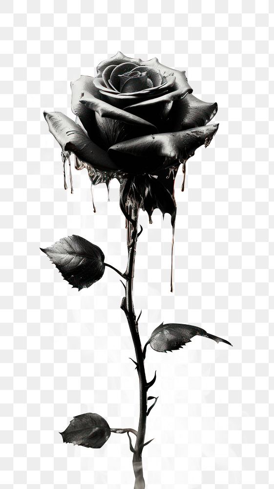 PNG Black fire rose flower | Premium PNG - rawpixel