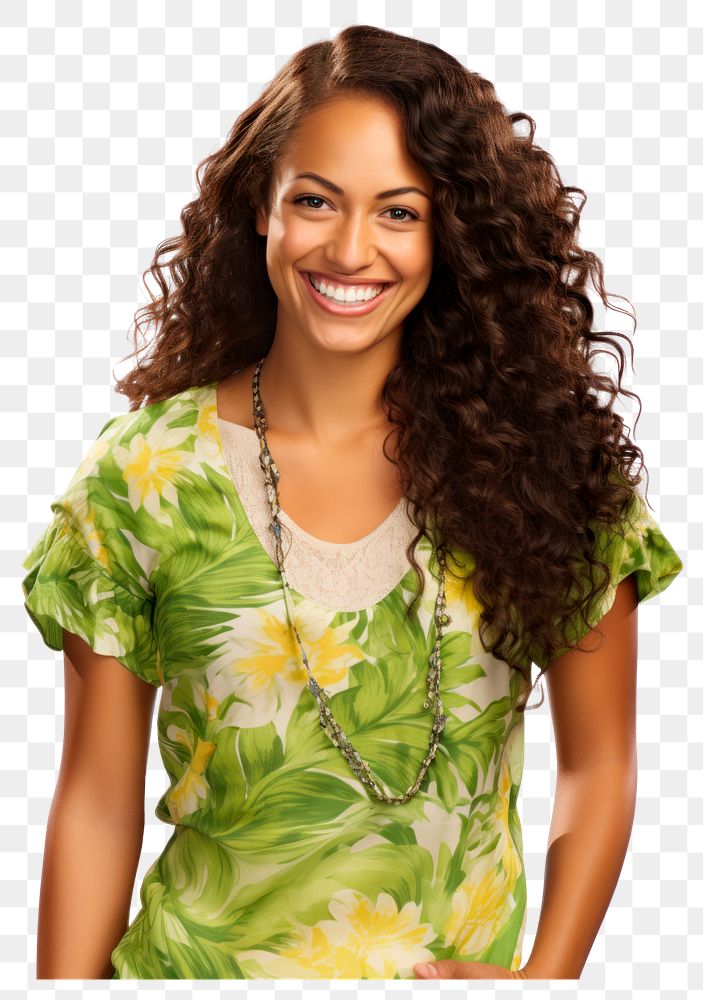 PNG Smiling samoan woman blouse | Free PNG - rawpixel
