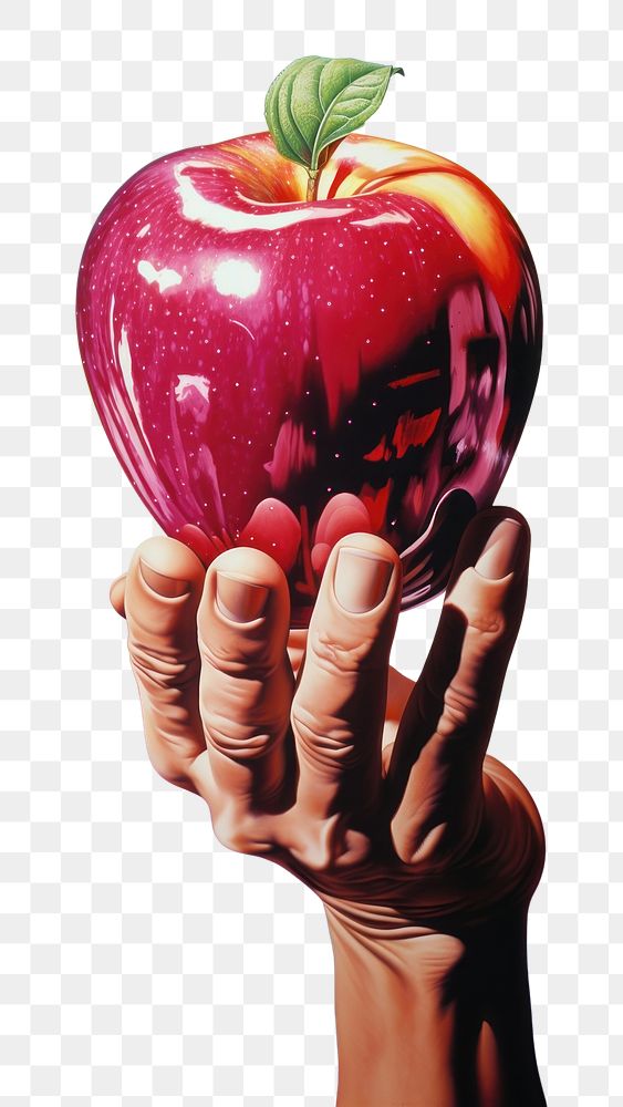 PNG An apple held hand | Premium PNG - rawpixel