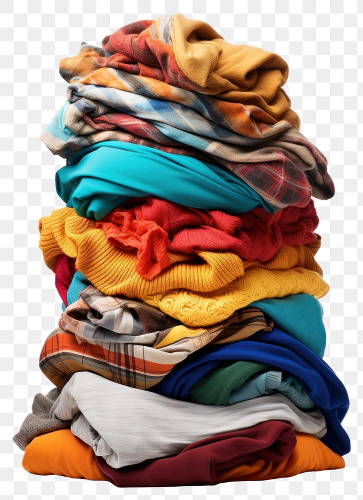 PNG Stack colorful clothes laundry | Premium PNG - rawpixel