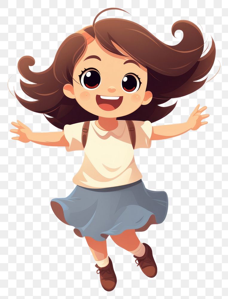 PNG Happy little girl jumping | Premium PNG - rawpixel